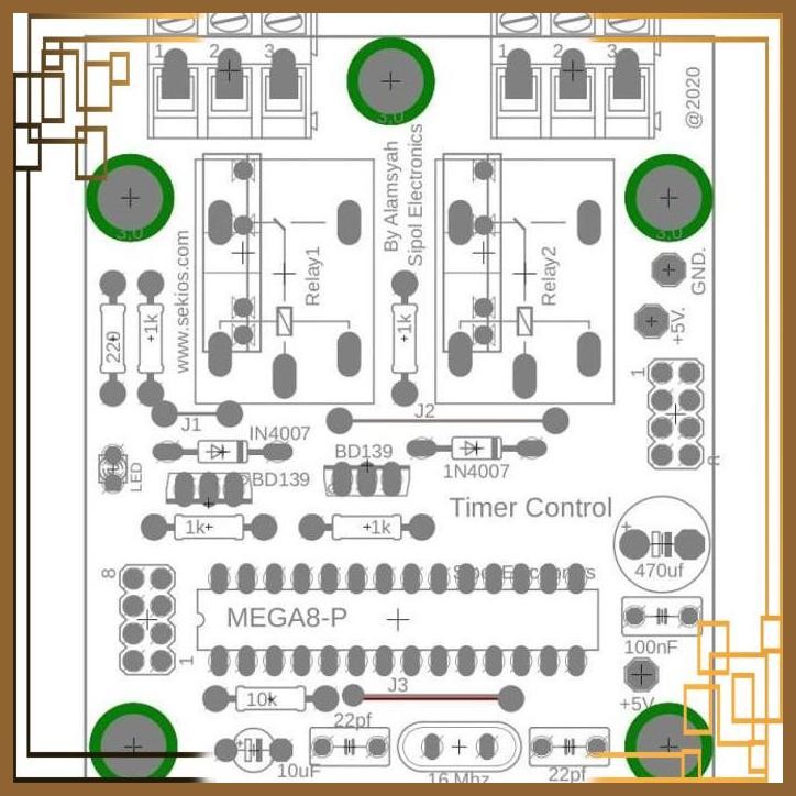 Jual [SPL] PCB DIY TIMER CONTROL ARDUINO ATMEGA8 ATMEGA 8 WITH 2 OUTPUT RELAY SSR | Shopee Indonesia