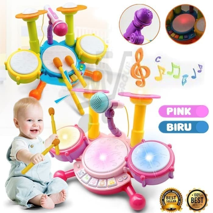 Jual BOOM SALE JAZZ DRUM ANAK ROLLING MINI KECIL SET MURAH MAINAN ANAK ...