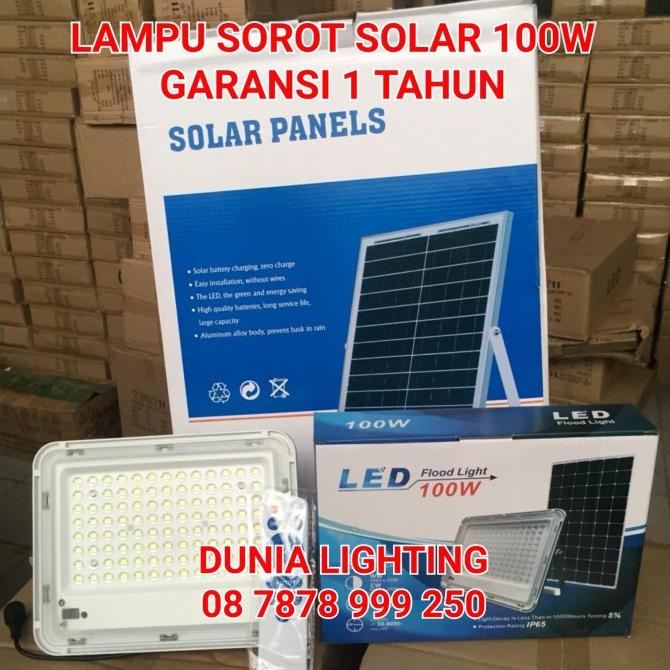 Jual Lampu Sorot 100W Led Tenaga Surya Solar Cell 100Watt 100 Watt ...