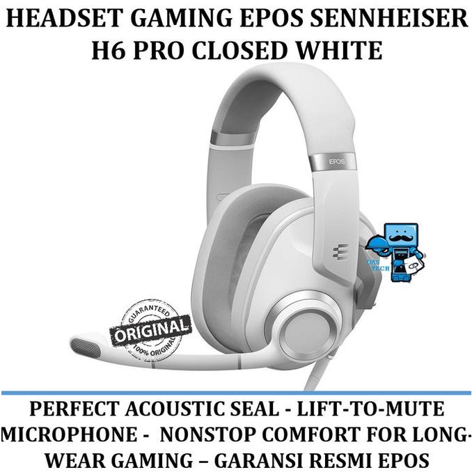 Jual Headset Gaming Epos Sennheiser H6 Pro Closed White - Garansi Resmi Sagegreenoutlet | Shopee ...