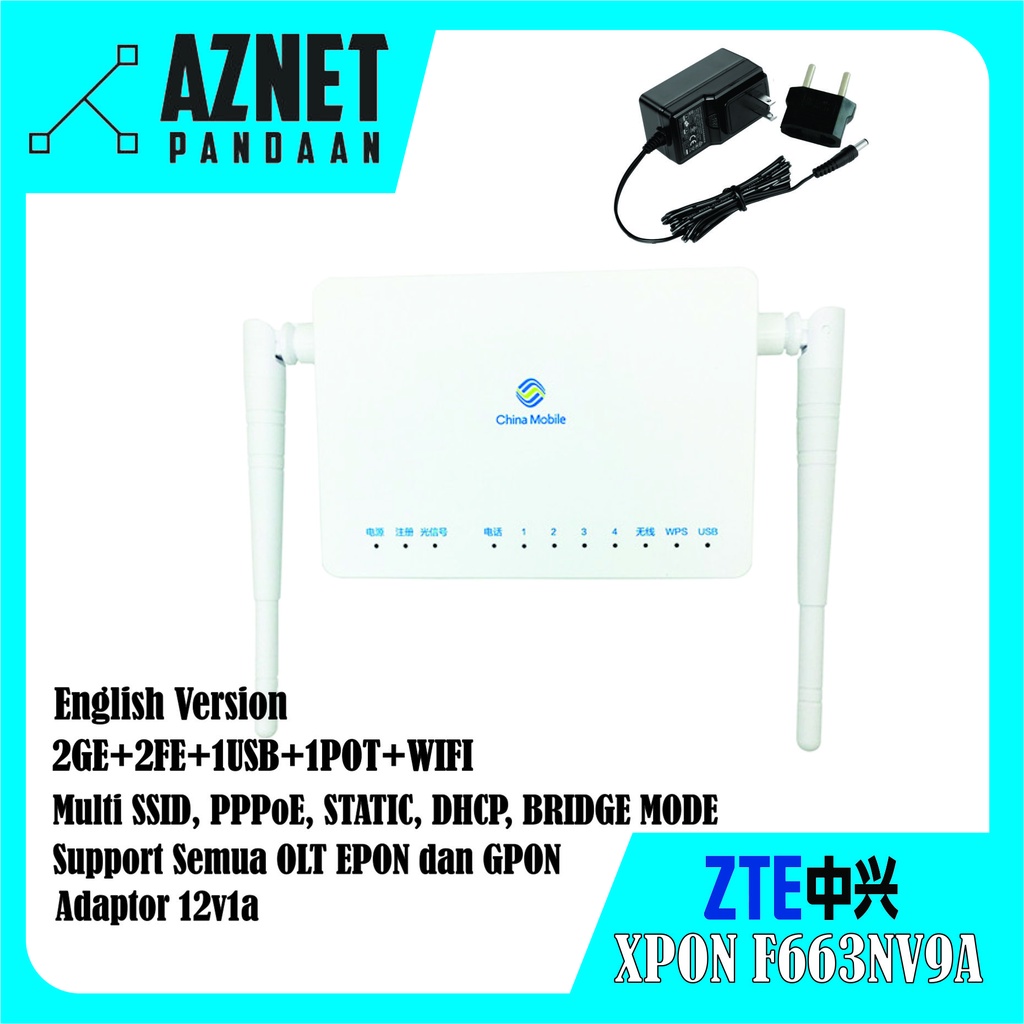 Jual XPON F663NV9 2GE+2FE+1USB+1POT+WIFI SUPPORT OLT EPON / GPON | Shopee Indonesia