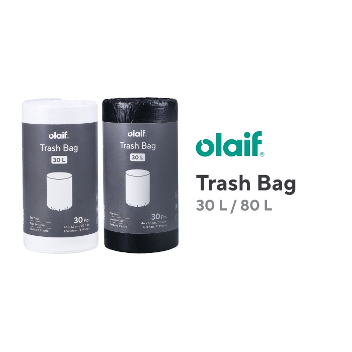 Jual Olaif Trash Bag (30L / 80L / 150L) - Kantong / Kresek / Plastik Sampah Roll | Shopee Indonesia