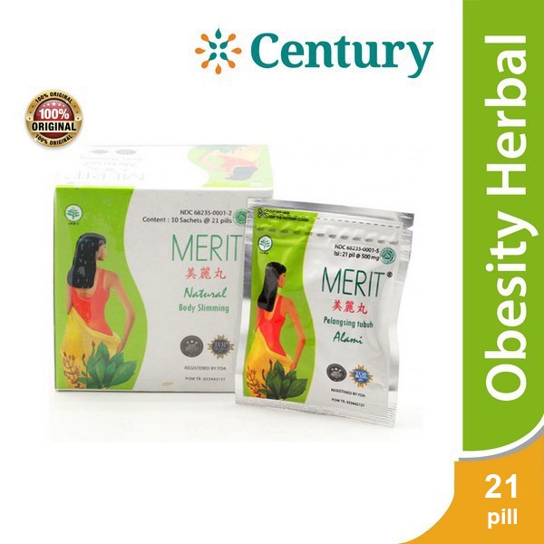 Jual Merit Body Slimming 1 Sachet/pil pelangsing/diet/turunkan berat ...