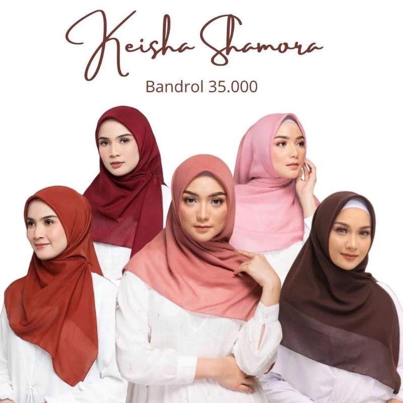 Jual Elzatta Keisha SHAMORA - hijab segi empat Elzatta | Shopee Indonesia