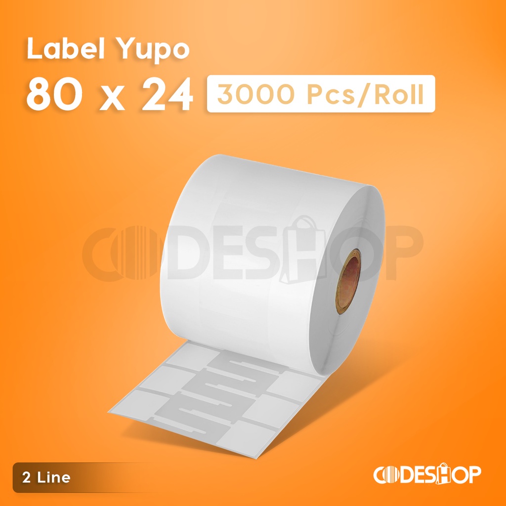Jual Label Barcode/ Label Emas Bahan Yupo Ukuran 80 x 24 mm (Isi : 3000 ...