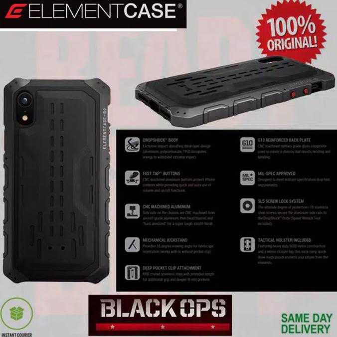 Jual ElementCase IPhone XR Case Black Ops - Black (Original WARRANTY) | Shopee Indonesia