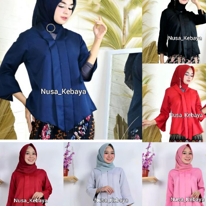 Jual Paling Laku Nusa_Kebaya (10 Warna) Atasan kebaya Kutubaru Floy ...