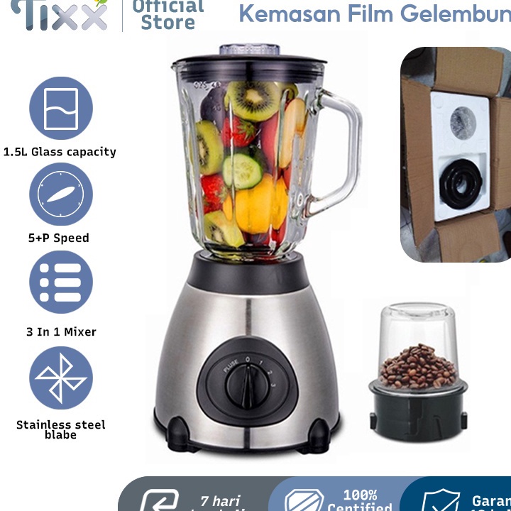 Jual KOF425 TIXX Blender Kaca Grinder Kapasitas Besar 1.75L Low Watt Multifungsi Foodgrade ...