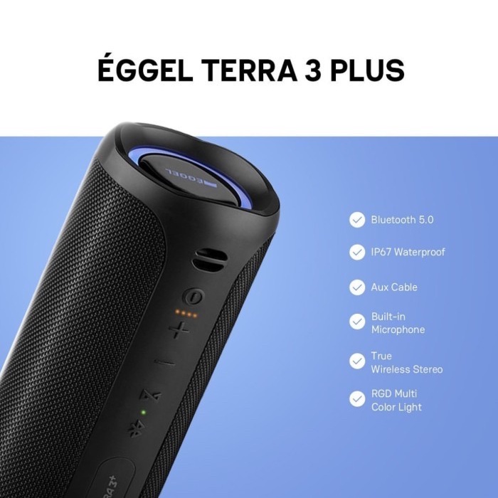 Jual Terlaris Eggel Terra 3 Plus Bluetooth Speaker Rgb Light Waterproof ...