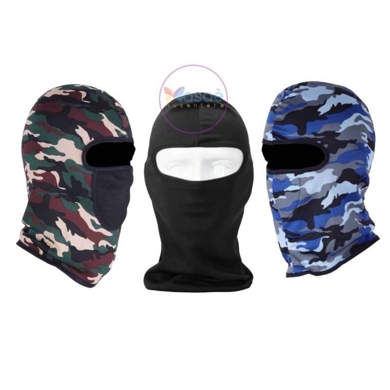 Jual Masker ninja full face polos penutup wajah anti polusi | Shopee ...