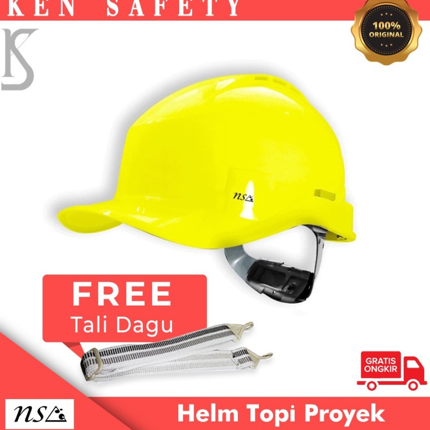 Jual Asli Bagus Helm Topi Proyek NSA Ventilasi Fastrac Putar SNI [292 ...