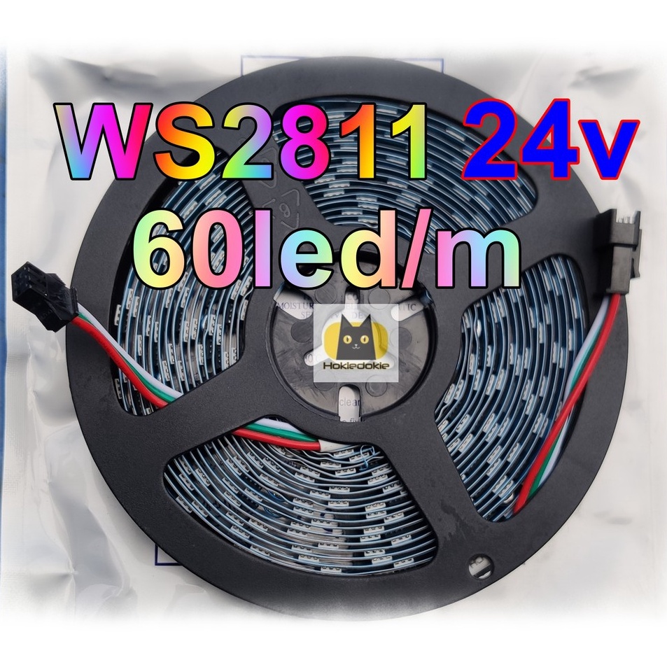 Jual Bestseller Led strip rgb ws2811 24v 5m 300led Indoor ip30 PCB ...