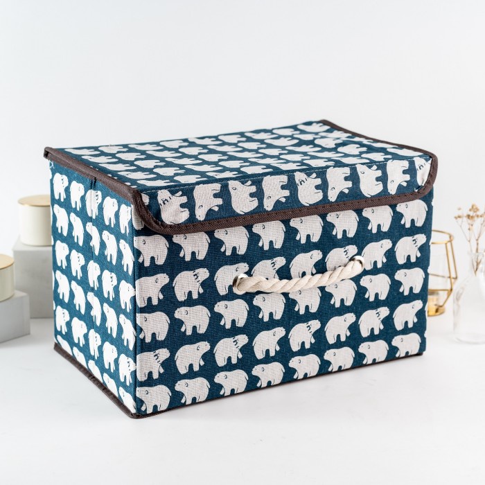 Jual ARAMI CANVAS STACKABLE STORAGE BOX KERANJANG BAJU MAINAN MULTI ...