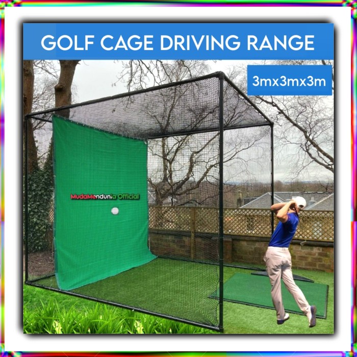 Jual Terlaris Jaring Golf Cage Net Driving Latihan Golf Rangka Pipa ...