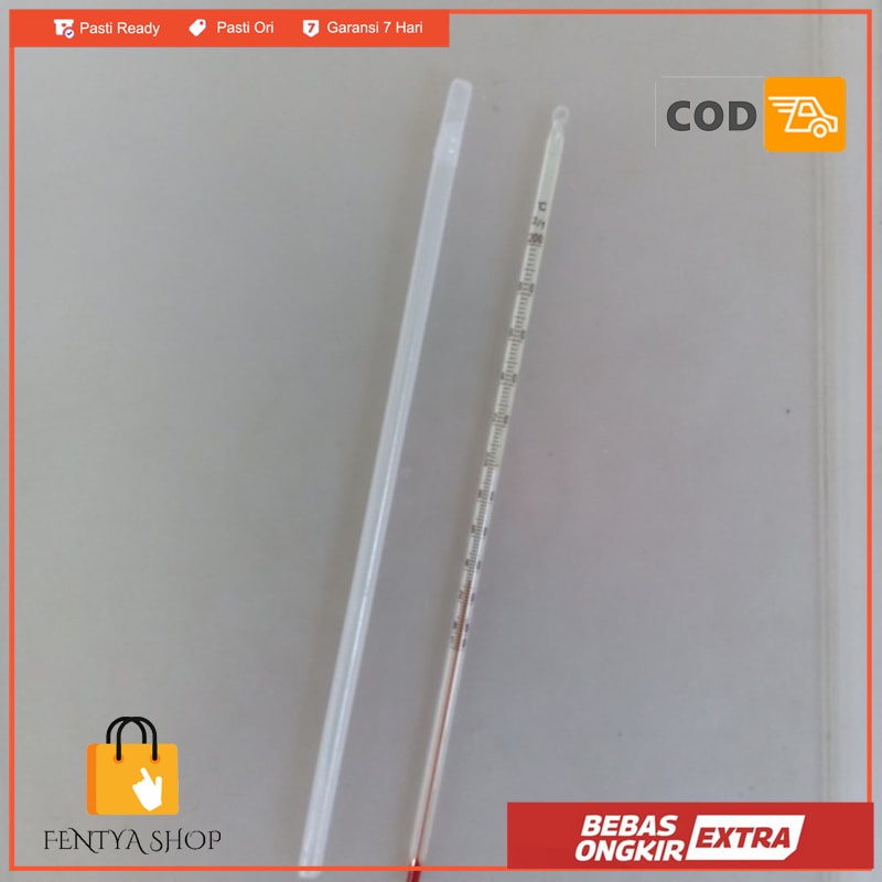 Jual thermometer termometer alkohol -10 - 200 celcius laboratorium ...