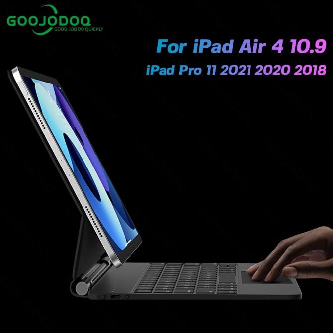 Jual GOOJODOQ Float Cantilever Keyboard Cover Magic Case For iPad Air ...