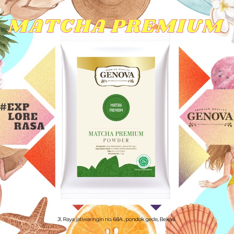 Jual Genova powder rasa matcha premium isi 1kg | Shopee Indonesia