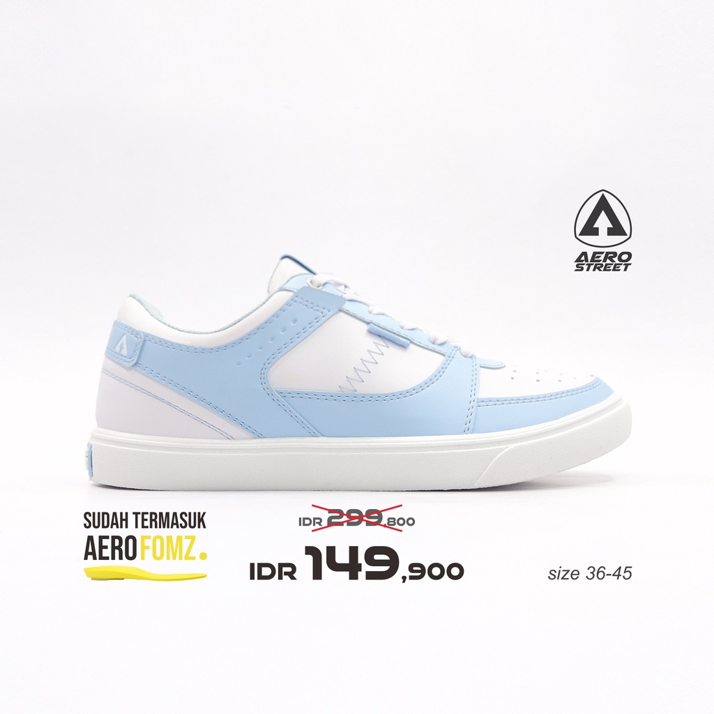 Jual Aerostreet 36-45 Hoops Low Putih Biru Muda - Sepatu Sneakers ...