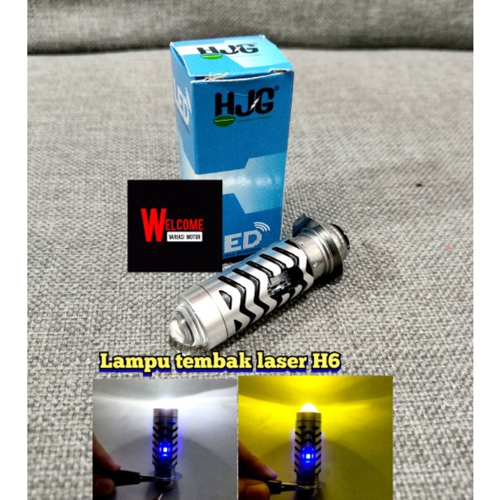 Jual Lampu utama Led H6 laser jauh dekat putihkuning plus senja biru ...