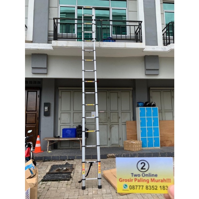 Jual Tangga Lipat Aluminium Teleskopik 6M Single Telescopic Ladder 6 ...