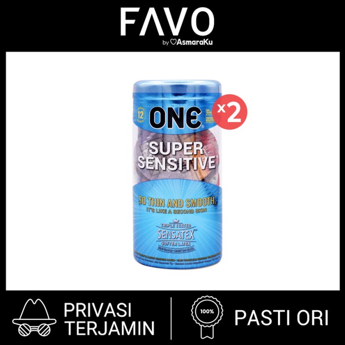 Jual Kondom Tipis - ONE Super Sensitive 12 Pcs - 2 Box | Shopee Indonesia