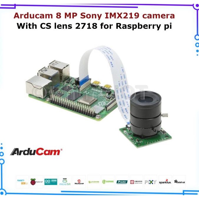 Jual Arducam 8 MP Sony IMX219 camera with CS lens 2718 for Raspberry pi ...