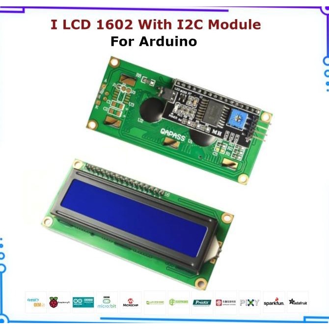 Jual LCD 16x2 1602 With I2C IIC Module Backpack Board Arduino | Shopee Indonesia