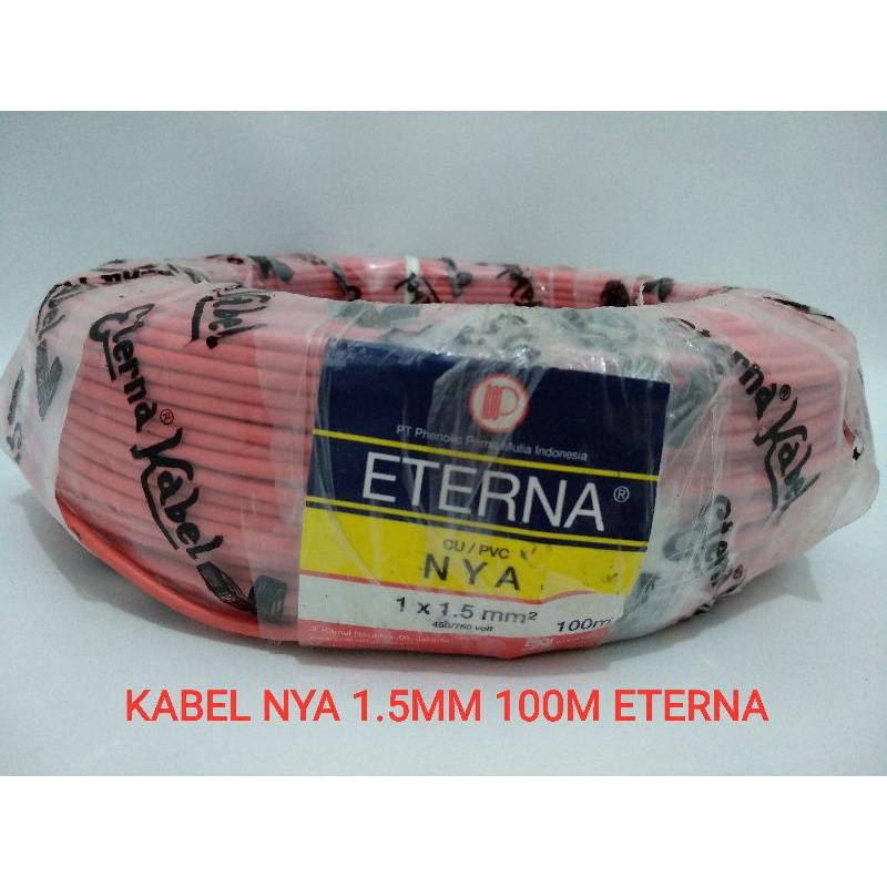 Jual Kabel Tunggal/Engkel Eterna NYA 1.5mm & 2.5mm (50m&100m) | Shopee Indonesia