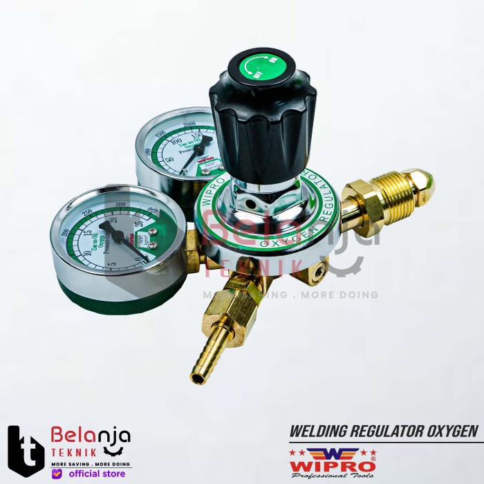 Jual Wipro Welding Regulator Oxygen Tabung Las Oksigen OR 03 Double keren | Shopee Indonesia