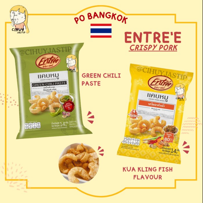 Jual Entree Crispy Pork Rinds Flavour Snack Bangkok Thailand | Shopee Indonesia