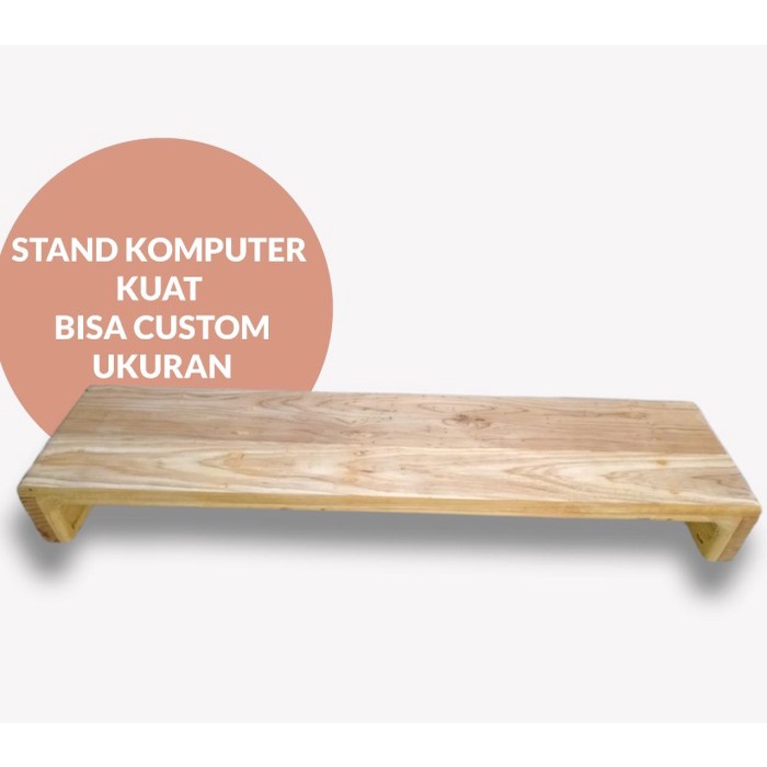 Jual Bestseller Stand Monitor Alas Kayu Dudukan Komputer /Monitor Stand ...