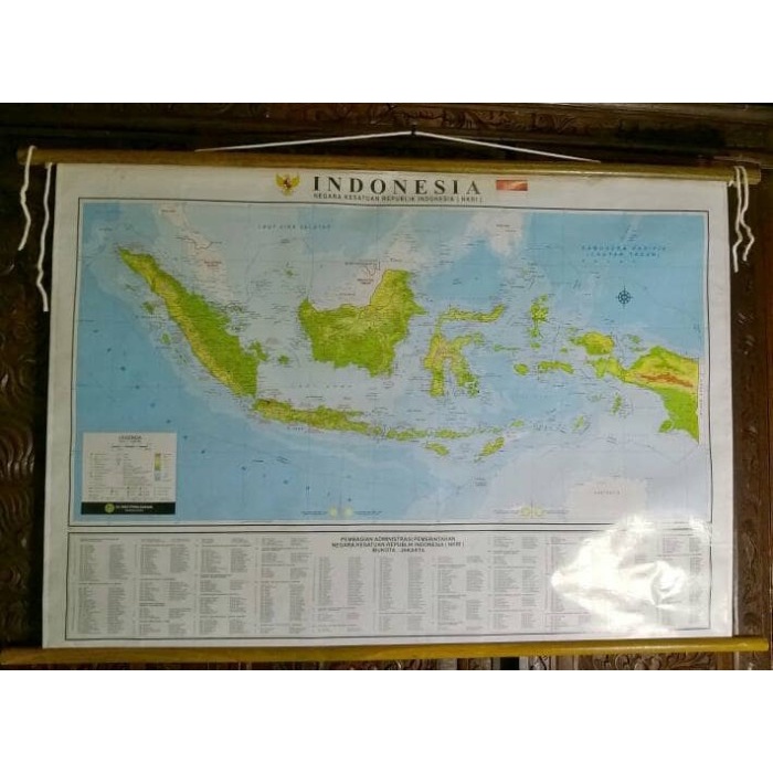 Jual Peta Indonesia Nkri Gulung Bingkai Kayu Bestseller Peta | Shopee ...