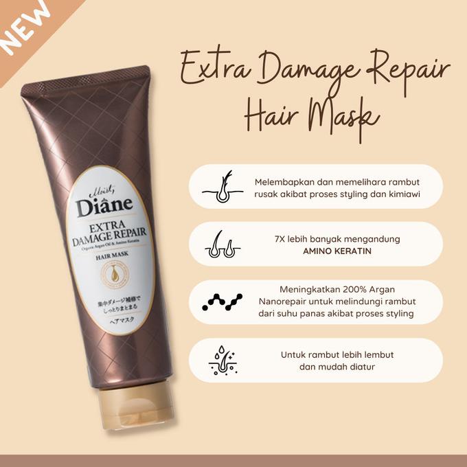 Jual Moist Diane Extra Damage Repair Hair Mask 150g (Made in Japan ...
