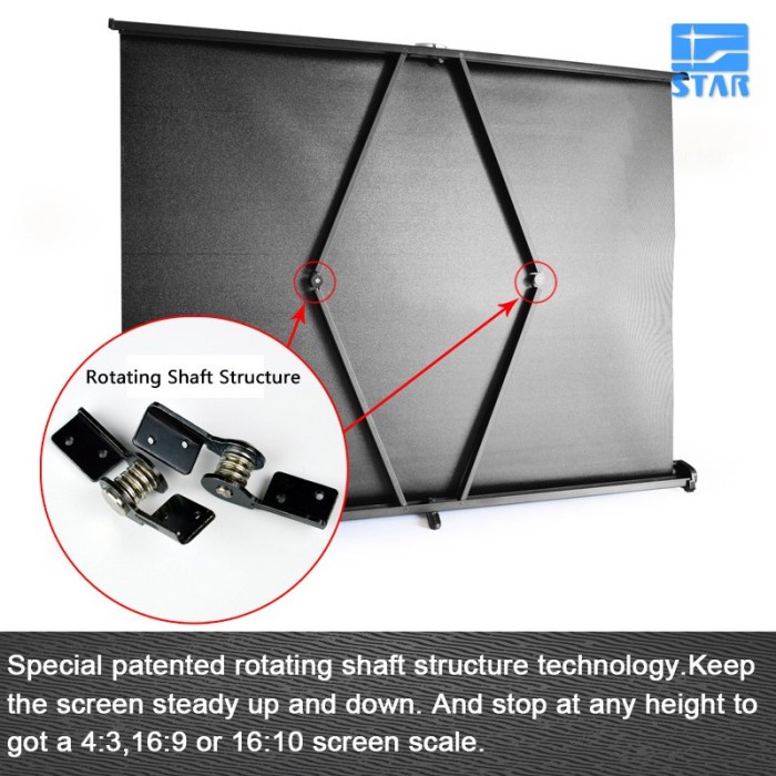 Jual New!! Layar Proyektor Portable 40" Screen Projector Portable ...