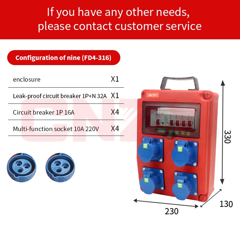 Jual &Construction site distribution box plastic socket box outdoor ...