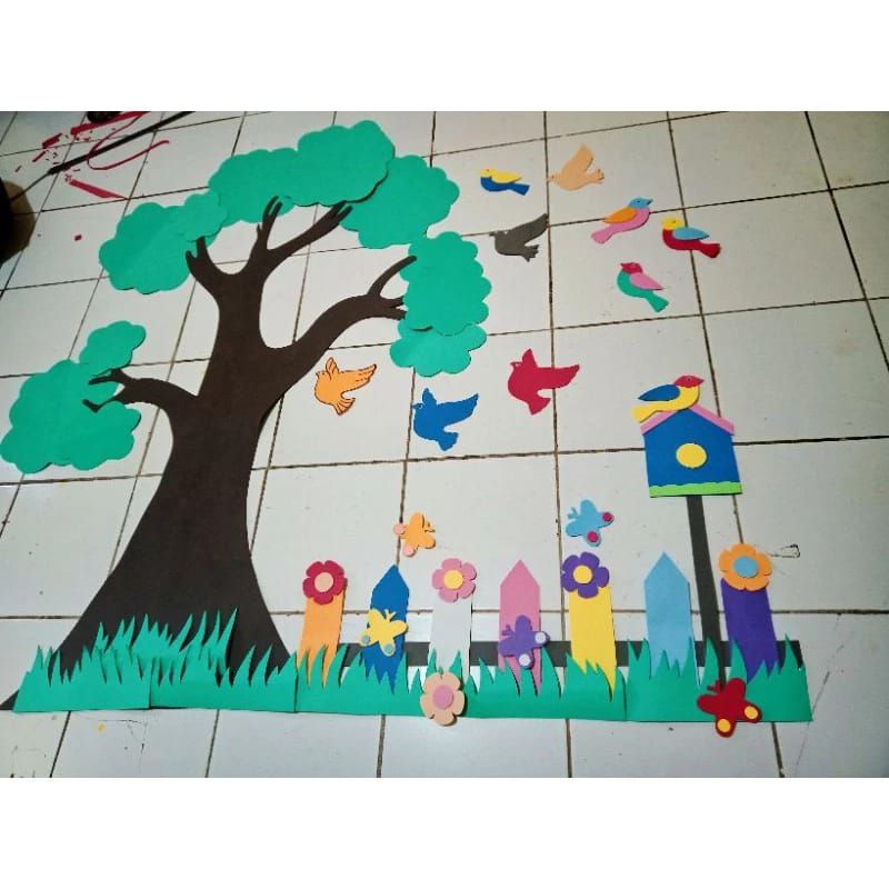 Jual 1set pohon literasi 150cmx120cm hiasan dinding pohon literasi ...
