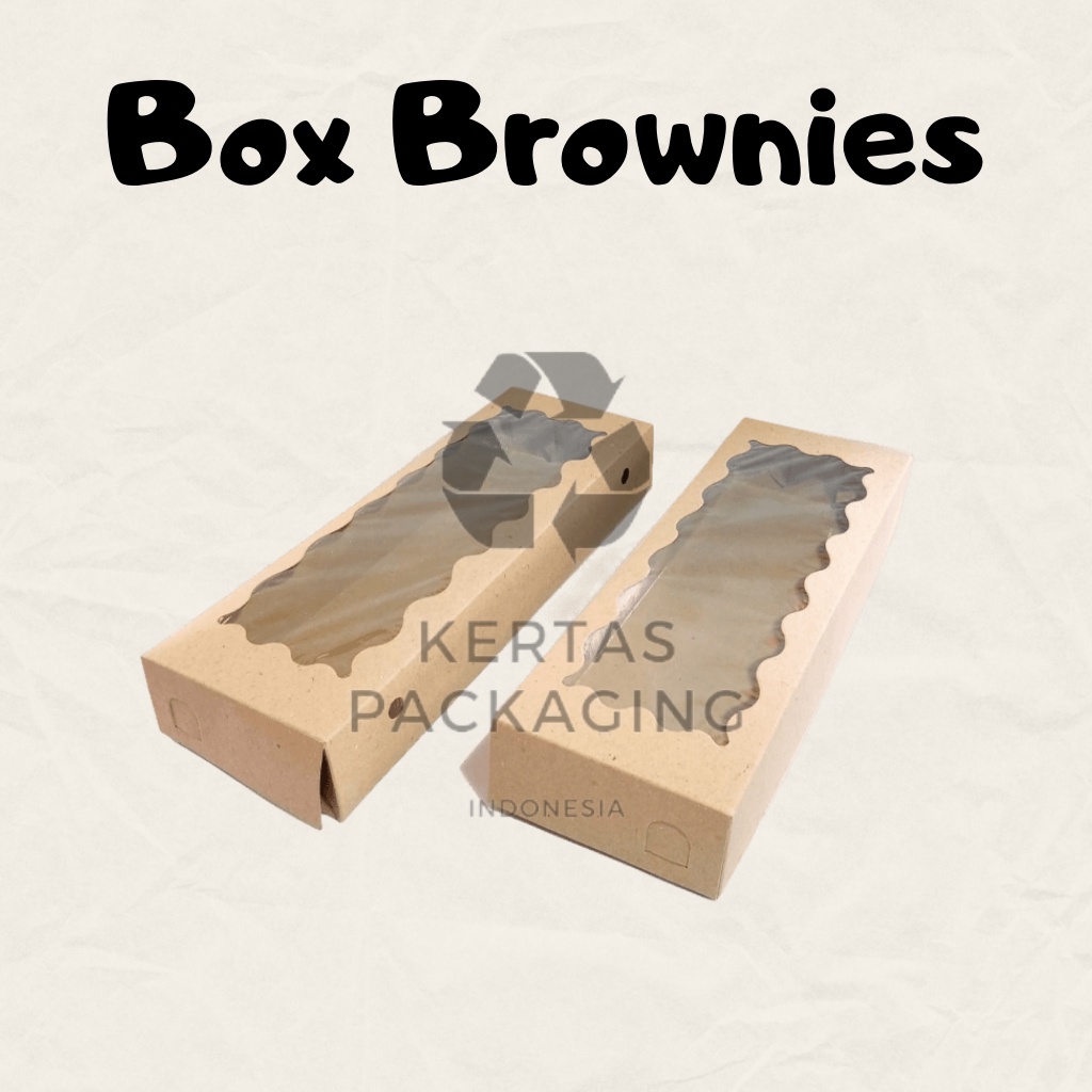 Jual Box Brownies Jendela // Dus Brownies 30x10x4.5 Jendela // Kemasan Brownies Laminasi Food ...
