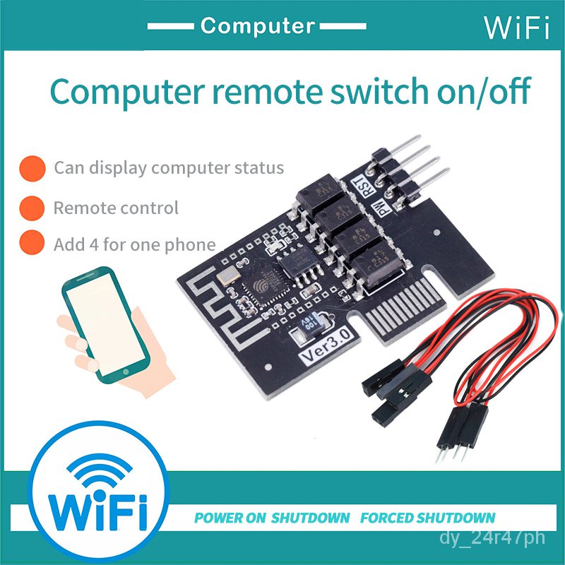 Jual &WiFi Wireless Smart Switch Relay Module Mini PCI-e Desktop Switch ...