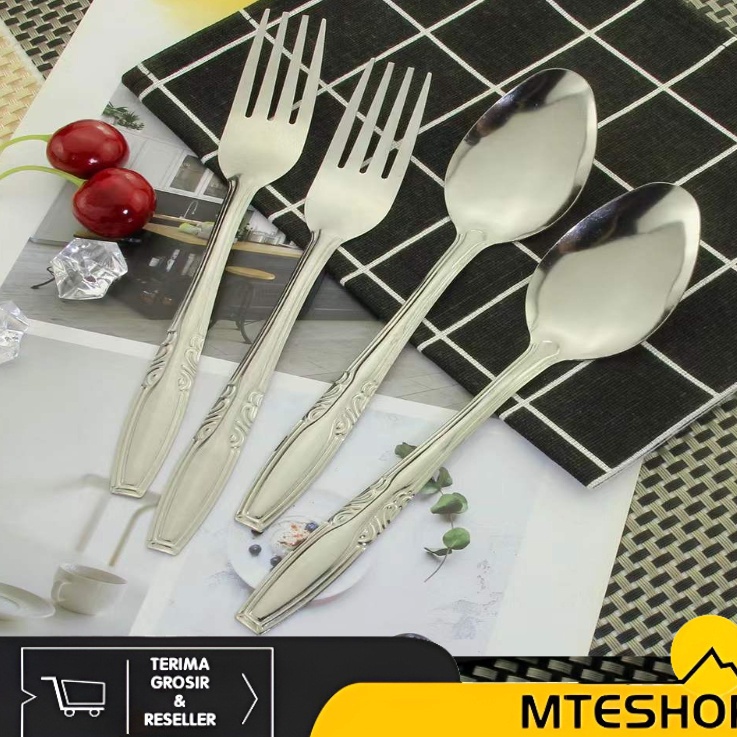Jual Best Produk MTE Sendok Makan Stainless ISI 12 Pcs | Shopee Indonesia