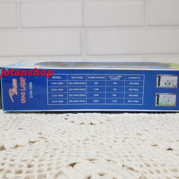 Jual Yang Cuv 1200 Pompa Mesin Filter Internal Pump Lampu Uv 5W Cuv1200 ...