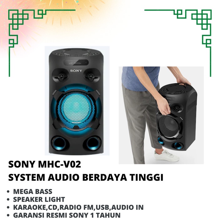 Jual Speaker Hifi Portable Sony Mhc V02 Speaker Bluetooth Karaoke ...