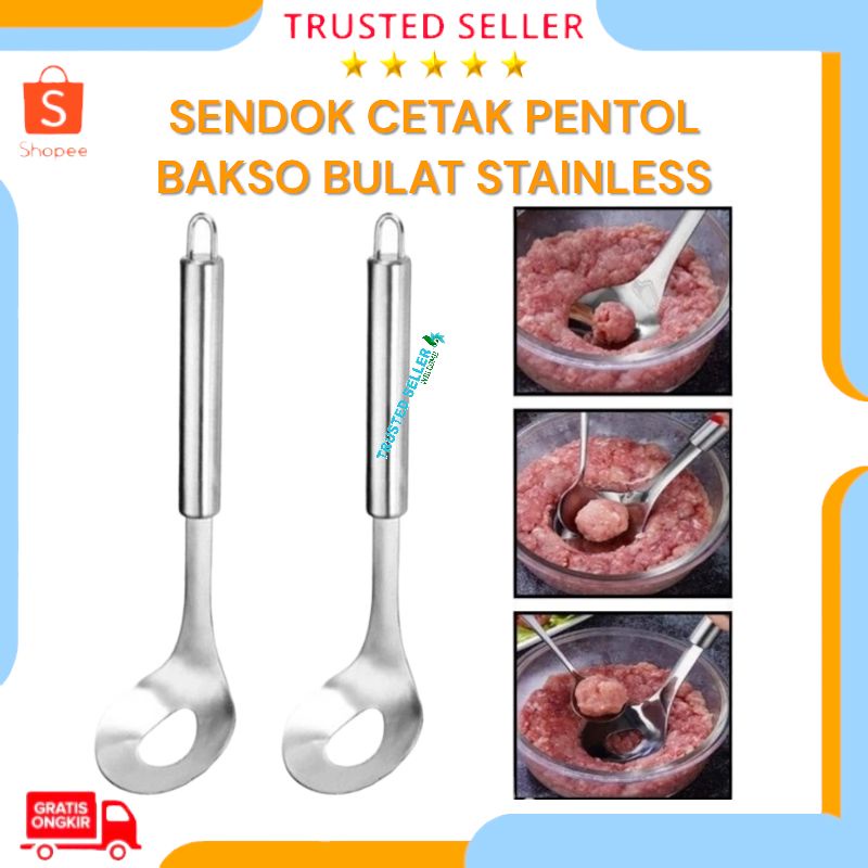 Jual Sendok Bakso Cetakan Pembuat Pentol diameter 3cm Stainless Steel ...