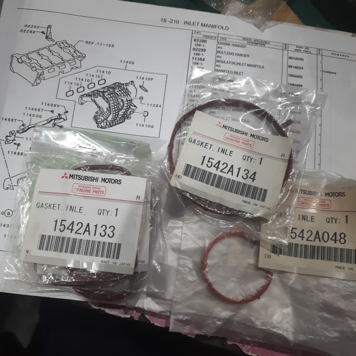 Jual Gasket Karet Seal Inlet Manifold Mitsubishi Outlander Sport Asli ...