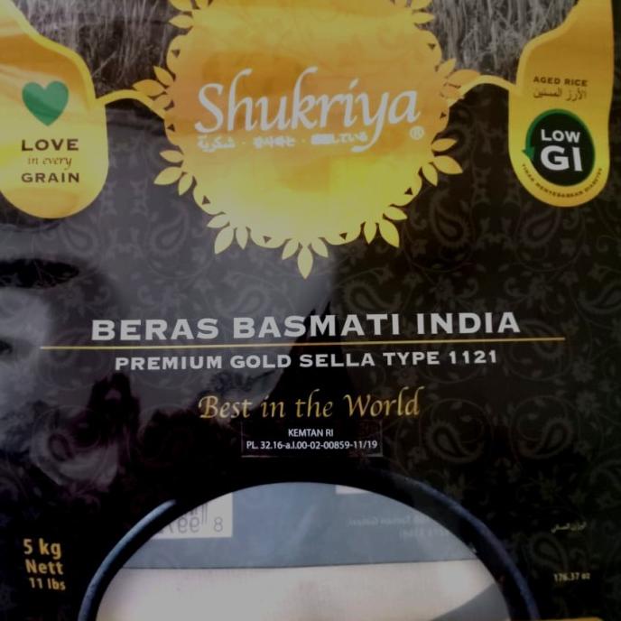 Jual ~~~~~] 5kg Premium Gold Sella 1121 Shukriya rice Basmati India ...