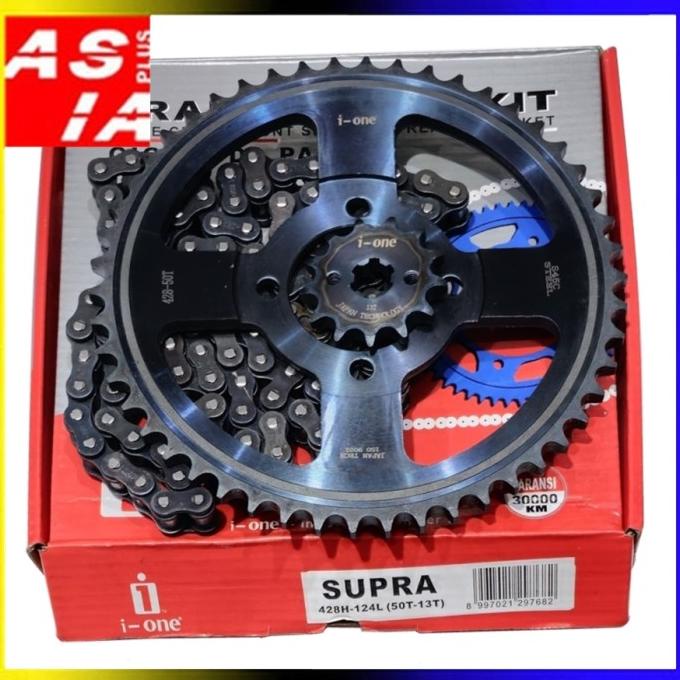 Jual Chain Kit Paket Rantai I One Racing Motor Supra 13 50T 428H 124L ...