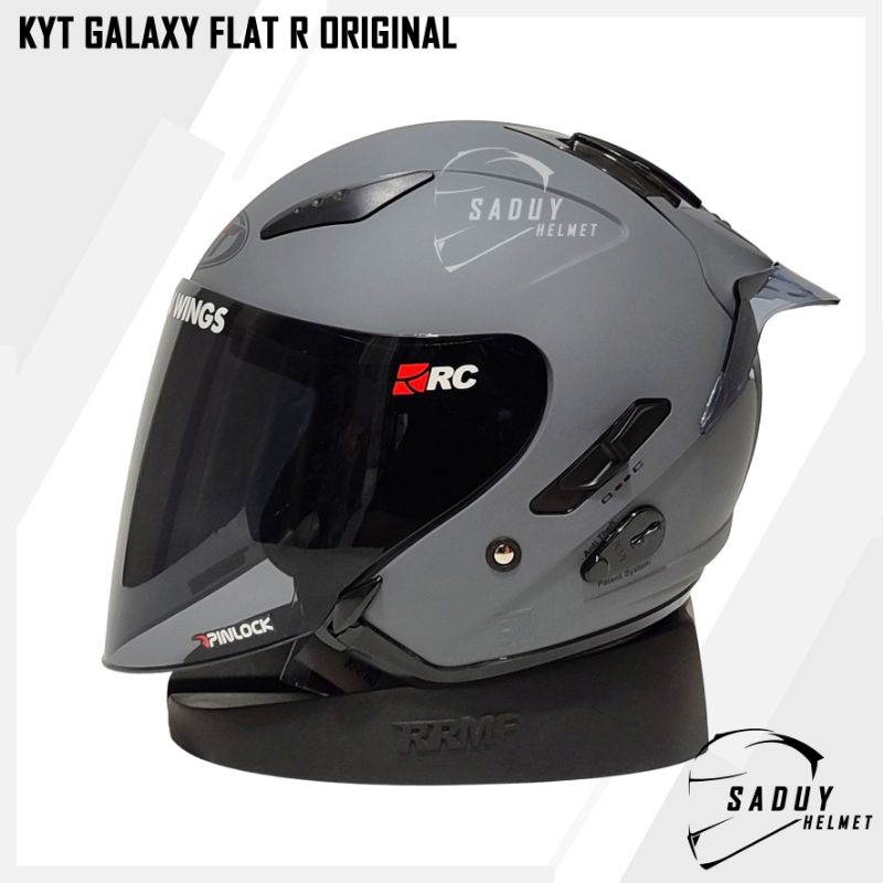 Jual HELM KYT GALAXY FLAT R MATT GORILA GREY / ABU DOP - PAKET GANTENG ...