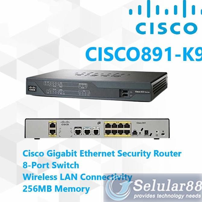 Jual Cisco Cisco891-K9 891 Gigabit Ethernet Security Router 8Port ...