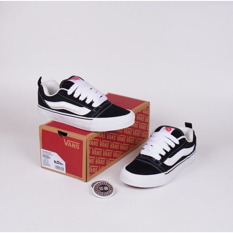 Jual Sepatu Vns KNU Skool Black White | Shopee Indonesia
