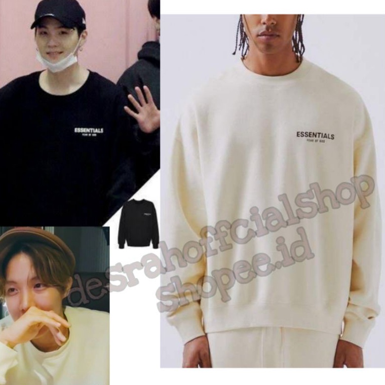 Jual MENARIK SWEATER BAAIC KPop SUGA BTS ESSENTIALS small logo | Shopee ...