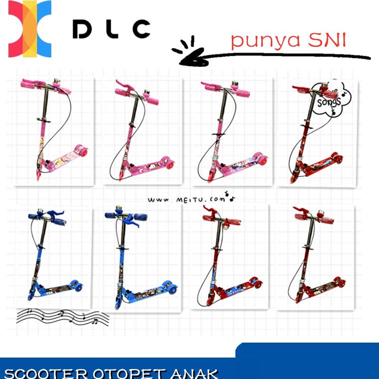 Jual TREN TERBARU DLC SCOOTER OTOPET ANAK SKUTER +BELL+REM TANGAN DIY ...